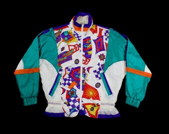 Colorful windbreaker | Etsy