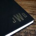 Monogrammed Journal with Lined Pages Engraved Leather