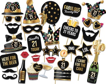 21st birthday props | Etsy