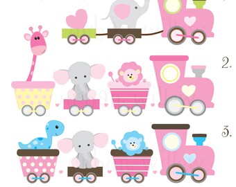 Baby train clipart | Etsy
