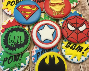 Superhero cookies | Etsy