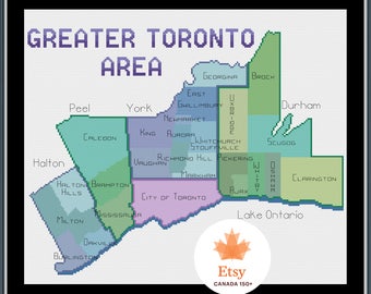 Greater Toronto Area Map Print
