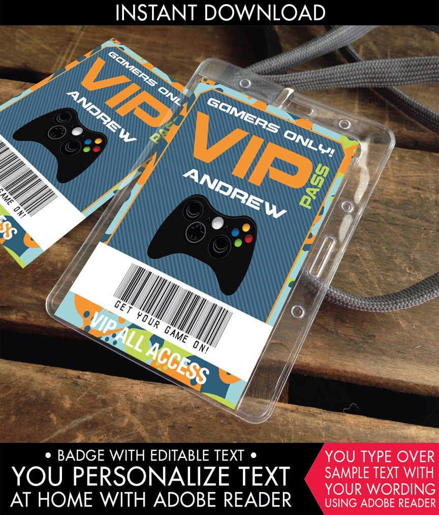Video Game Badges Video Game ID Badges Video Game Birthday