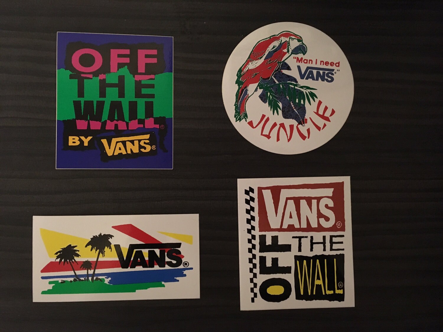 Vans Stickers Set Of 4. Decals Skateboard Skate BMX