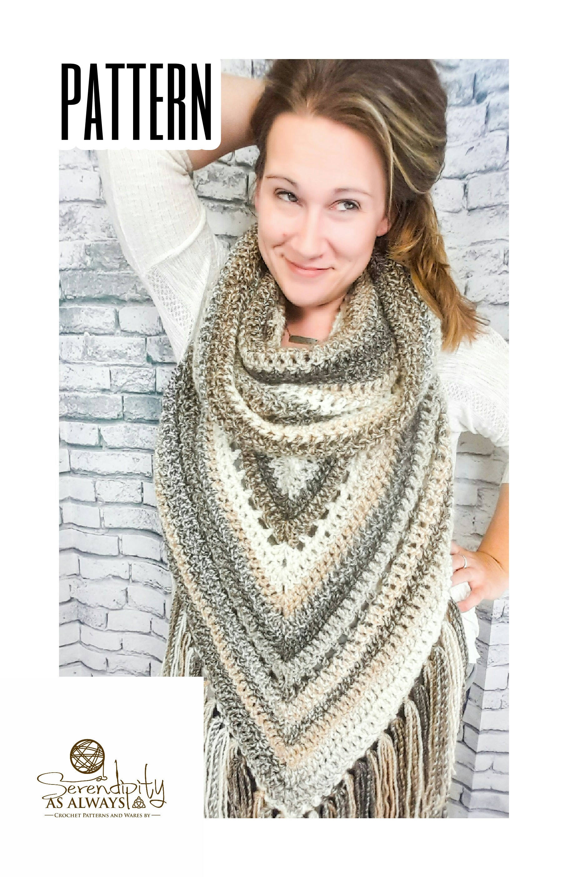 Crochet PATTERN Boho Hooded Scarf | Hooded Triangle Scarf Crochet ...