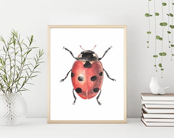 Ladybug print | Etsy