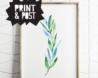 Greenery print | Etsy