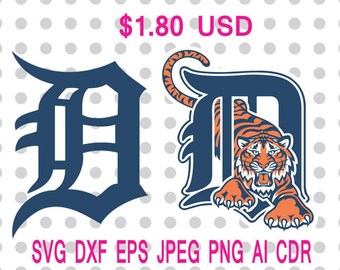 Detroit tigers decal | Etsy