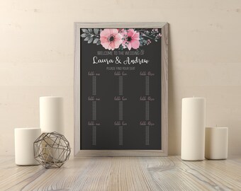 Seating chart frame | Etsy
