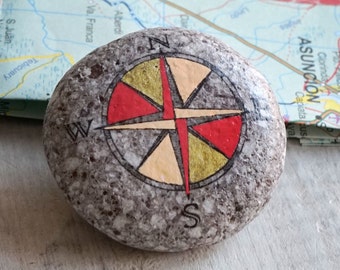 Travel Stone // compass // gift for travelers // farewell gift