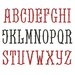 Fish tail Monogram Embroidery Font 4 Size Font Machine