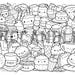 Foods Doodle Coloring Page Printable Cute/Kawaii Coloring