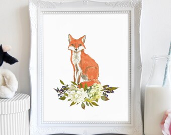 Fox wall art | Etsy