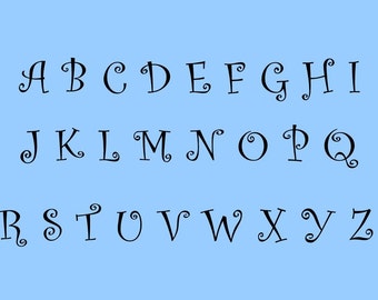 FRENCH ALPHABET STENCIL Large Letter K Monogram Initial