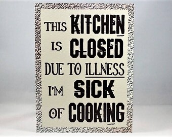 Kitchen closed sign | Etsy