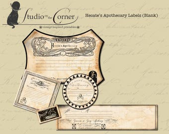 Gothic labels | Etsy