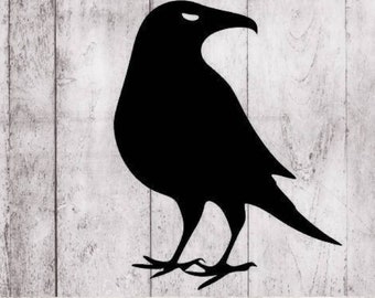 Raven decal | Etsy
