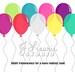 Digital Clipart Balloons-Colorful Party Balloons-Birthday