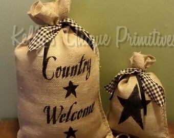 Reproduction French Country Burlap Sack