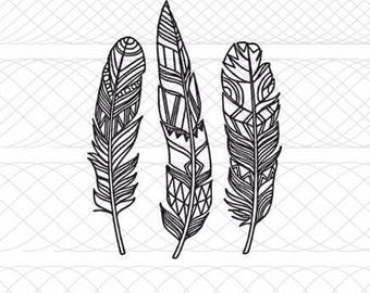 Aztec feathers | Etsy