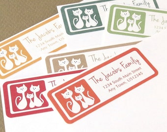 Cat address labels | Etsy