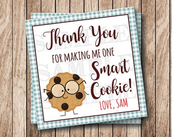Smart cookie label | Etsy