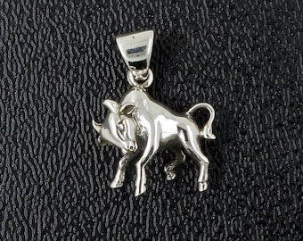 Sterling Silver Taurus Zodiac Sign Necklace