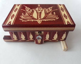 Big puzzle box magic box jewelry storage box secret box black