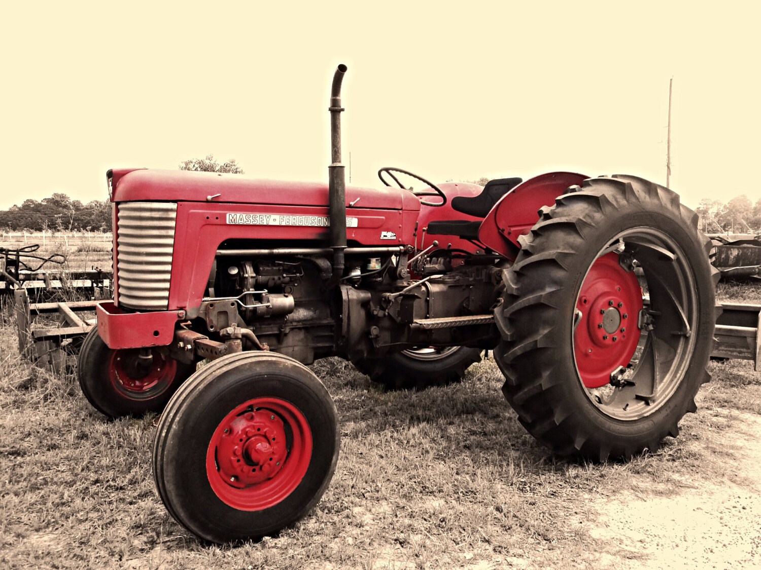 Vintage Massey Ferguson Tractor Photored Tractor Tractor