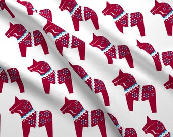 Norwegian Fabric Uffda Navy By Teresamagnuson Lefse