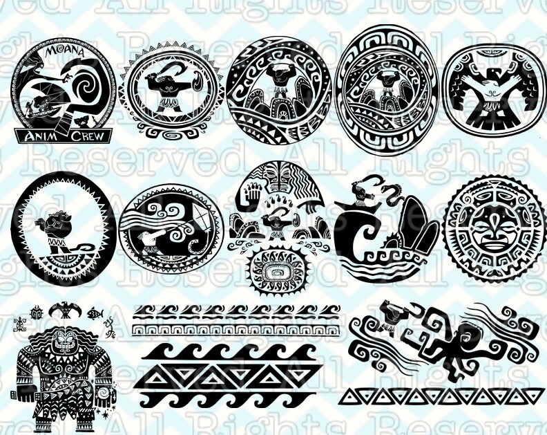 Maui Tattoo SVG Maui Silhouette Svg Moana And Maui Svg Files