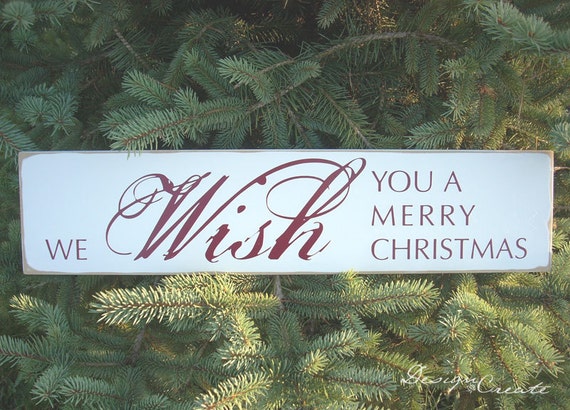 Items similar to We Wish You A Merry Christmas Wood Sign - Holiday Sign ...