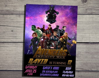 Infinity war invite | Etsy