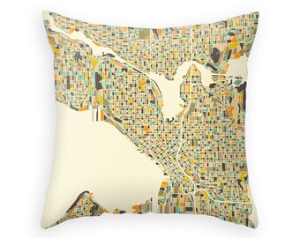 Map throw pillow | Etsy