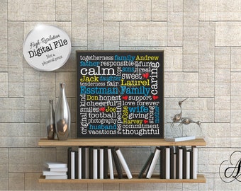 THIS IS HOME Word Search Modern Wall Art Printable Digital