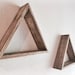 Wood Triangles Wood Shelves Set of Two Reclaimed Wood