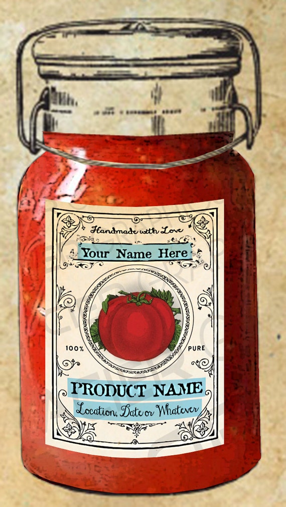 Tomatoes Label Tomatoes Canning Label Country Tomato Tags