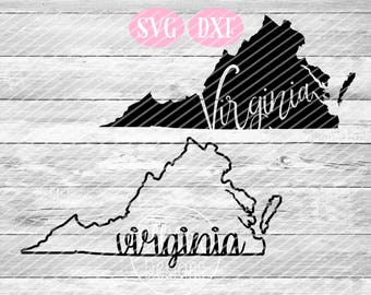 Virginia outline svg | Etsy