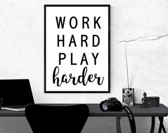 Work hard play hard | Etsy