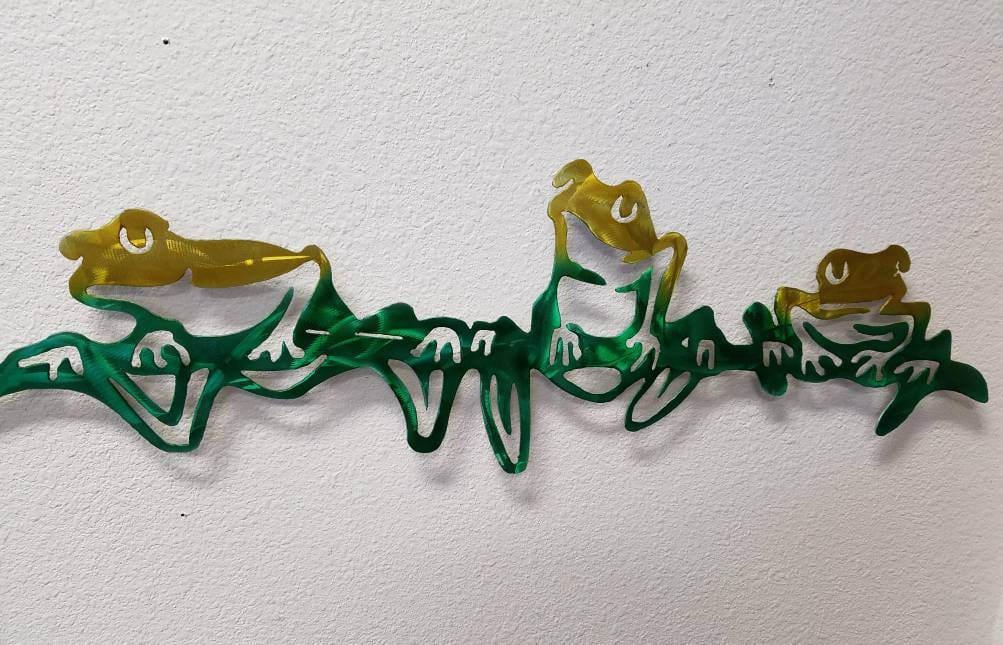 Tree Frog Art, Metal Wall Art, Metal Jungle Art, Herp Enthusiast, Frog ...