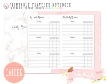 Cahier Weekly Planner Traveler Notebook Refill. Wide Large