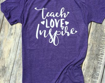 Teach love inspire | Etsy
