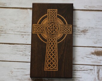 Wooden celtic cross | Etsy