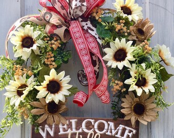 Country wreath | Etsy