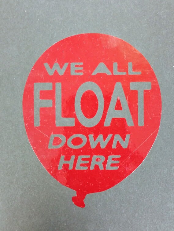 We All Float Decal, It inspired Decal, Balloon Clown Decal
