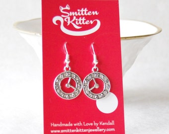 Clock earrings | Etsy
