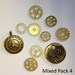 Multi Pack of Cogs Gears Steampunk Charms for Pendants