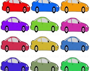 Cute Cars Digital Clip Art Funny Cars Clipart Instant