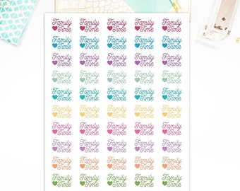 Fall Quality Time Stickers Seasonal Family Time Planner