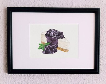 Watercolor Cheesecake Cheesecake Print